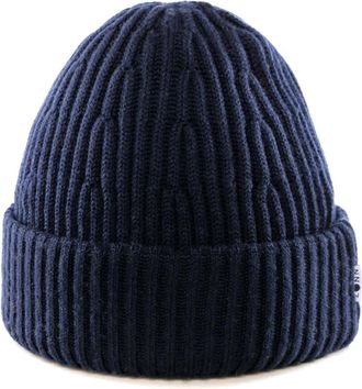 Nn.07 Nn07, Homme, Accessoires, Bleu, Taille: ONE Size Merino Rib Beanie Hat