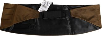 Dolce & Gabbana Brown Men Silk Belt Waist Cummerbund