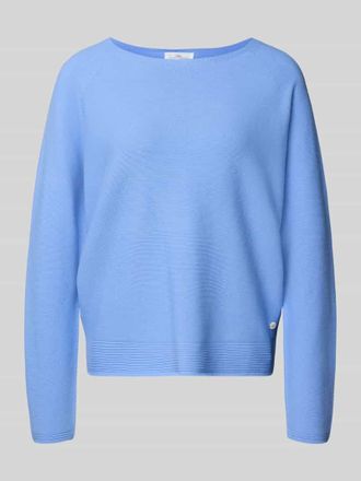 Fynch-Hatton Strickpullover mit Rundhalsausschnitt und Label-Detail