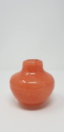 Cristalica Glasvase Frühlingsvase Linen klein bauchig Orange 10cm