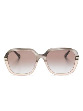 Chlo&eacute; effet lunettes de soleil &agrave; monture carr&eacute;e - Tons neutres
