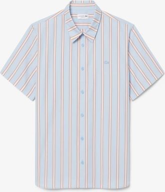 Lacoste Leichtes Kurzarmhemd mit Streifen in Popeline-Qualit&auml;t, Regular in
