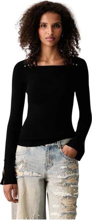 Miss Sixty Pull-over c&ocirc;tel&eacute; - Femme - Pulls - Noir - Taille: 42 FR