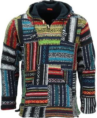 Loud Elephant Sweat à capuche Baja en coton brossé, Patchwork, M