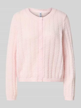 Pieces Regular Fit Strickjacke mit Rundhalsausschnitt Modell ADA