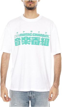 Edwin Homme, Tops, Blanc, Taille: L T-Chemises