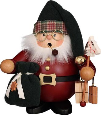 Christian Ulbricht R&auml;ucherm&auml;nnchen Weihnachtsmann dunkelrot - 16,5 cm