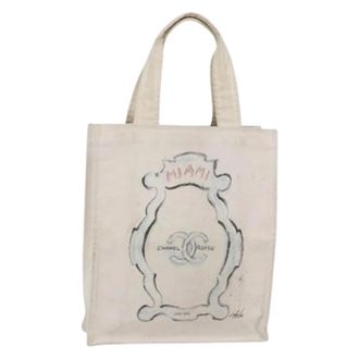 Chanel Pre-owned Canvas Tote Bag - - Pre-owned - Damen - Beige - ONE SIZE