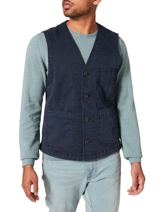 Camel Active Herren 451135/6814 Sakko-Weste, Night Blue, 48