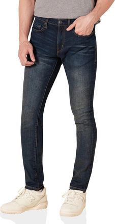 Amazon Essentials Herren Stretchjeans, Skinny-Passform - Auslauffarben, Dunkle Waschung, 35W / 30L