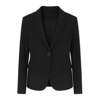 2-Biz Schwarzer Illie Blazer mit Klappentaschen - - Jackets - Damen - Schwarzk - XS