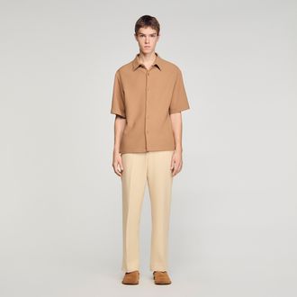 Sandro Chemise effet textur&eacute; &agrave; col requin