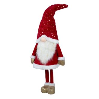 Monopol Christmas Paradise Wackelgnom Weihnachts-Wichtel 100cm (130cm) Deko Figur wackelt Rot