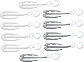 NUOBESTY 10 Stück Teiliges Schuhhängeregal aus Leichtem Kunststoff mit Doppelt Gebogenem Haken Multifunktional für Schuh Accessoire trocknung Platzsparend und 