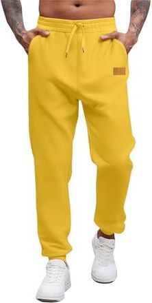Generic Pantalon de survêtement en polaire pour homme - Pantalon de jogging athlétique décontracté avec poches fonctionnelles - Tissu doux pour un quotidien c