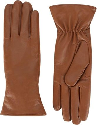 Elisabetta Franchi Gants en cuir nappa - Femme - Accessoires - Brun - Taille: 7 1/2 IN
