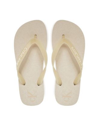 Calvin Klein Jeans Zehentrenner Beach Sandal Flatform Tpu YW0YW01830 Écru