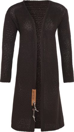 Knit Factory Luna Lange Strickjacke - Damen Strickjacke mit Wolle - Cardigan mit Hochwertige Qualit&auml;t - Grobstrickjacke f&uuml;r Damen - Gro&szlig;en Gr&ouml;&szlig;en - Dunkelbraun - 5