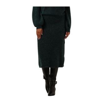 Pom Amsterdam Gr&uuml;ner Teal Midi Rock - - Skirts - Damen - Gr&uuml;n - L