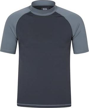 Mountain Warehouse T-Shirt Anti-UV pour Homme - T-Shirt léger, à séchage Rapide et Extensible, UPF 50, Coutures Plates - Plage, été, Natation, Sports Nautiques Gris fonc