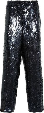 Dries Van Noten Homme, Pantalons, Bleu, Taille: L Wide Pantalons