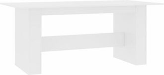 vidaXL Table de salle &agrave; manger Blanc 180 x 90 x 76 cm Agglom&eacute;r&eacute;
