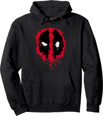 MARVEL Deadpool Paint Splatter Logo Pullover Hoodie