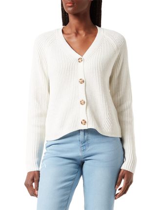 Pieces Damen Pcosilla Ls Knit Cardigan Noos Bc Strickjacke, Cloud Dancer, M EU