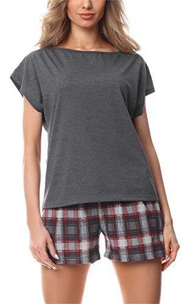 Merry Style Pyjama Ensemble Haut et Bas V?tement dIntérieur Femme MS10-178 (Mélange Foncé/Bordeaux, L)