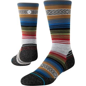 Stance Crew Socks - Merino Wool - Light Wool, Black Red, Medium