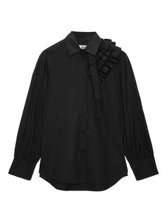 Msgm Hemd mit Rüschen - Schwarz