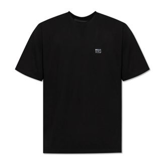 Dolce & Gabbana T-Shirt mit Logo-Applikation - - Tops - Herren - Schwarzk - S