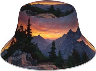 Generic Chapeau De Seau Lumi&egrave;re Matinale en Montagne Chapeaux De Soleil De Plage Respirant Mode Bonnet De Soleil, pour Plage, Chasse, La Randonn&eacute;e, 56-58cm