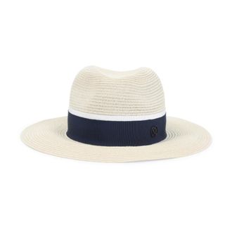 Maison Michel Femme, Accessoires, Beige, Taille: S Virginie Hemp Fedora