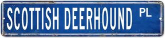 Generic Scottish Deerhound Custom Straßenschild Scottish Deerhound Metallschild Scottish Deerhound Decor Animal Rustic Wall Art Farmhouse Decorative Sign Wall