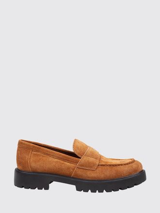 Tory Burch Wildleder-Loafer mit metallischem Double T-Logo und gezackter Sohle
