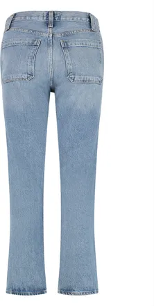 A Gold E High-Rise Straight Leg Jeans - Blue