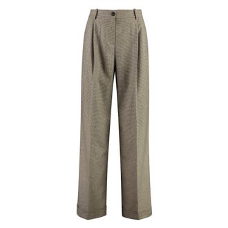Pinko Weite Wollhose - - Trousers - Damen - Braun - S