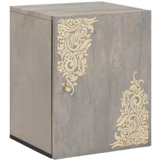 vidaXL Armoire murale de salle de bain avec porte Gris 38 x 33 x 48 cm vidaXL