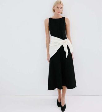 Mango Robe &eacute;vas&eacute; &agrave; godets noir - Femme - XS - MANGO