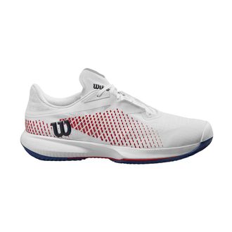 Wilson Wilson Kaos Swift 1.5 Clay, Tennis Shoe Hombre, White/Deja VU Blue Red, 42 EU