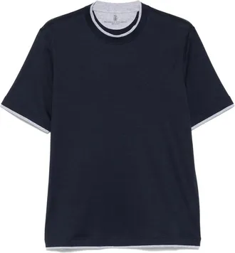 Brunello Cucinelli Layered-effect JerseyT-shirt