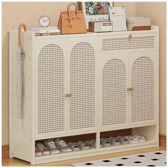 Generic Schuhbank,Landhausschrank mit T&uuml;ren,gro&szlig;es 7-st&ouml;ckiges Regal,freistehendes Regal f&uuml;r Eingangsbereich,Flur,Kleiderschrank,Schlafzimmer,Wohnzimmer