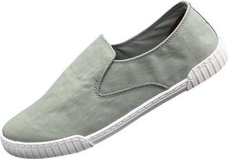Generic Chaussures de course classiques &agrave; enfiler pour homme - En toile - Douces et confortables - Chaussures de sport plates - Sans mains - Respirantes et co
