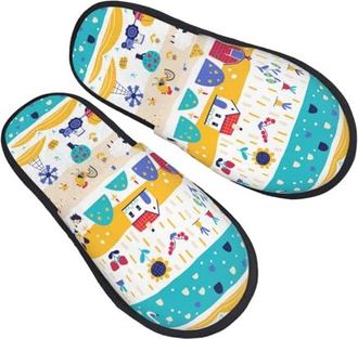 Generic Pantoufles Unisexes Impression De Ferme Amusante House Chaussures Doux Adultes Pantoufles Pour Invités, Pour Mariage, Femmes, Intérieur Extérieur, L