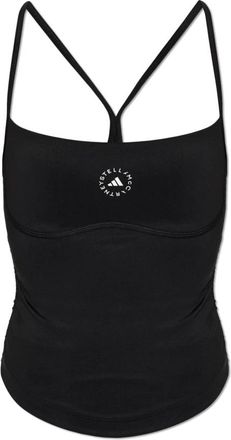 adidas by Stella McCartney Femme, Sport, Noir, Taille: 44 FR Studio Spaghetti Crop Top