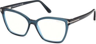 Tom Ford Lunettes de vue oeil-de-chat - Femme - Accessoires - Vert - Taille: 53 MM
