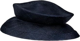 Seeberger Chapeau Sisal Chapeau pour Femme Chapeau de Voyage (Taille Unique - Bleu)