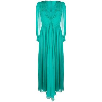 Alberta Ferretti Gr&uuml;nes Seidenkleid - - Dresses - Damen - Gr&uuml;n - S