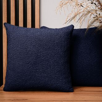 MG Design 2er Set Kissenbezüge 50 x 50 cm in Rot - mit Reißverschluss, fein gewebt mit Chenille-Haptik, pflegeleich